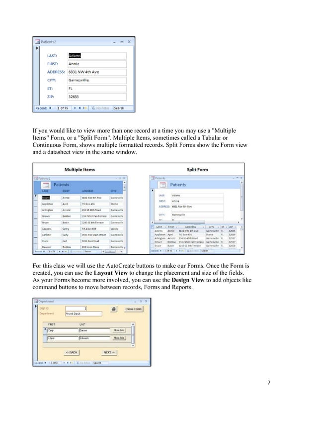 MS ACCESS Tutorials | PDF