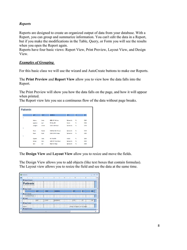 MS ACCESS Tutorials | PDF