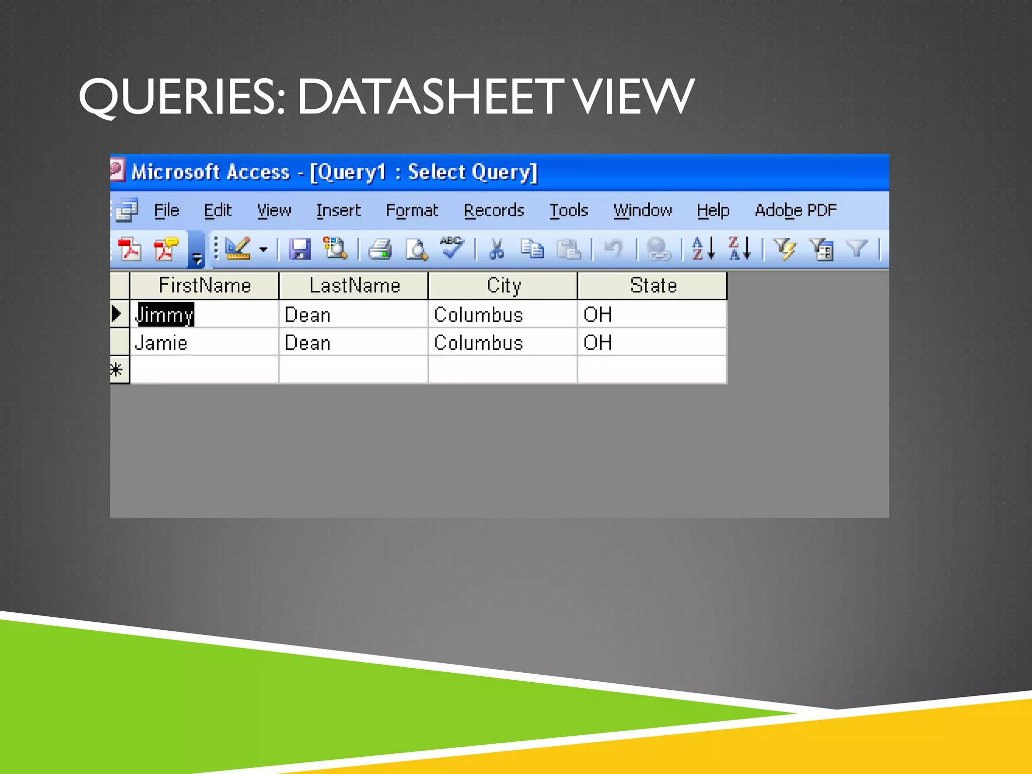 Ms access tutorial | PPT