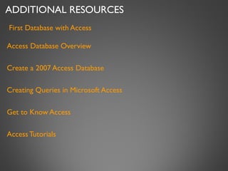 Ms access tutorial | PPT