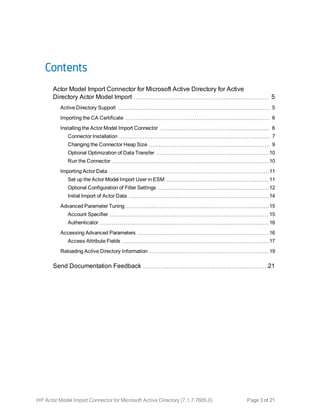 ArcSight Actor Model Import Connector for Microsoft Active Directory Configuration Guide | PDF