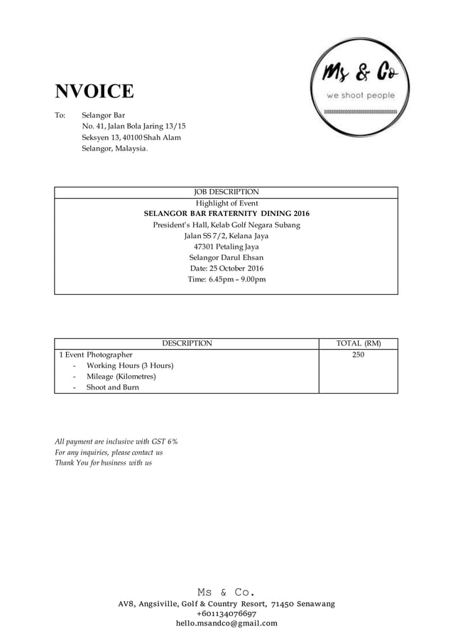 Contoh Invoice | DOCX | Business | Business and Finance