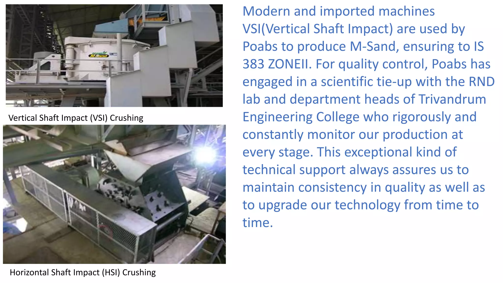 M-sand (Manufactured Sand) | PPTX | Civil Engineering Industry | Industries