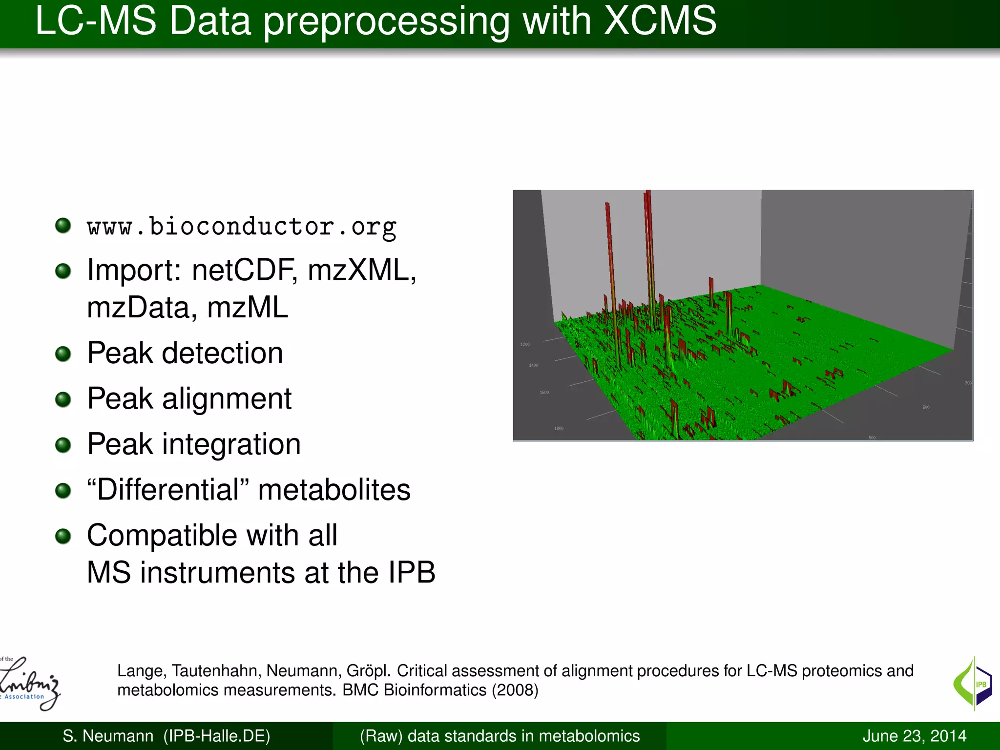 MS (and NMR) data standards in Metabolomics why, how and some caveats | PDF