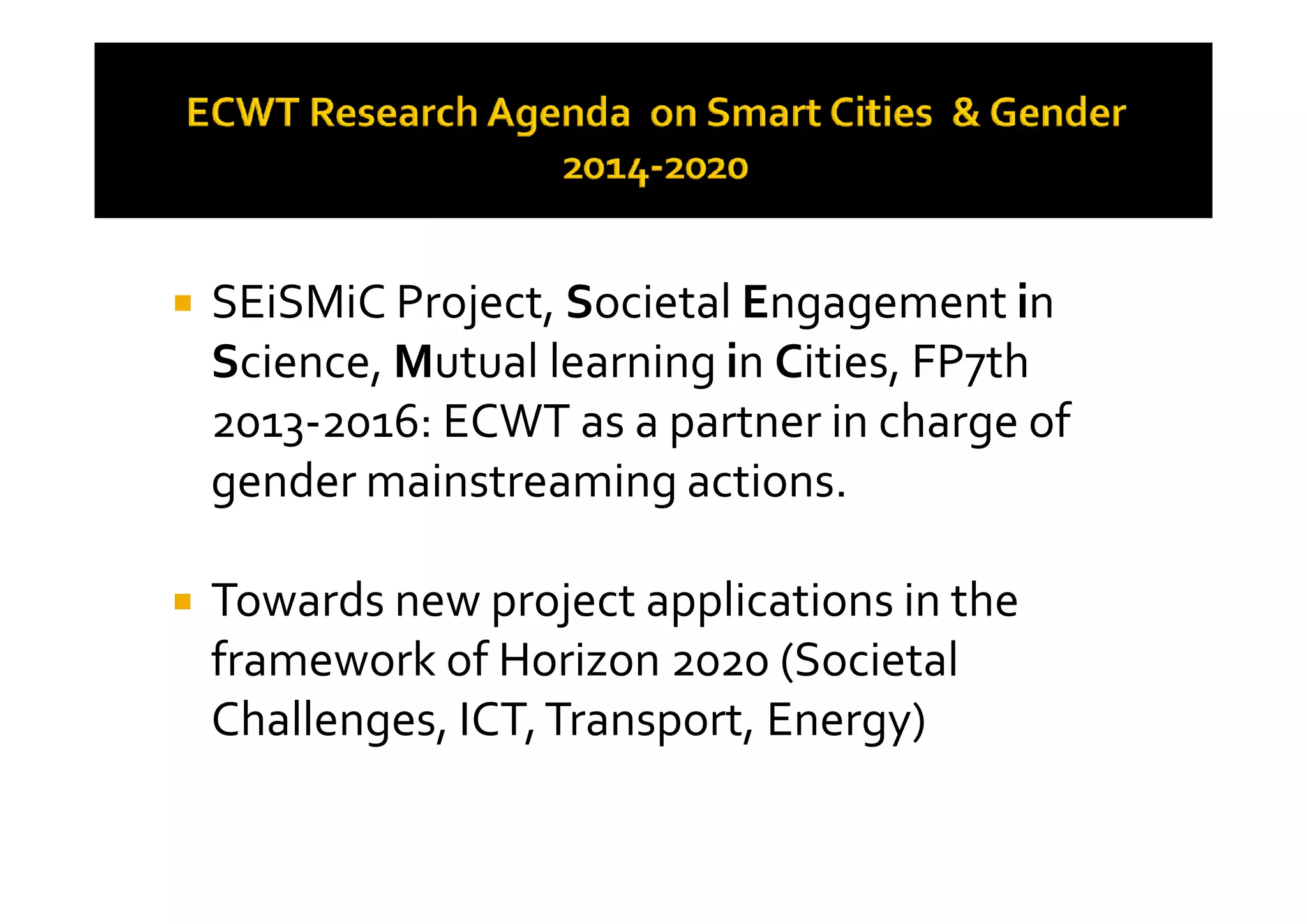 M sangiuliano smart cities & gender_vilnius ict2013 | PDF