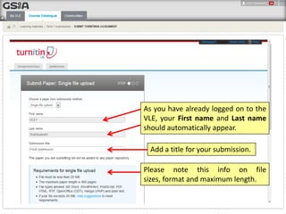 MSA - Using Turnitin | PPT