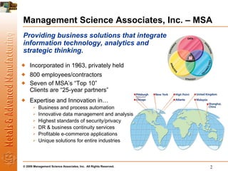 Management Science Associates | PPT