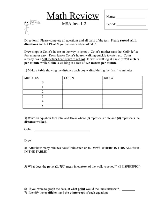 Msa review 1 2 lab | PDF
