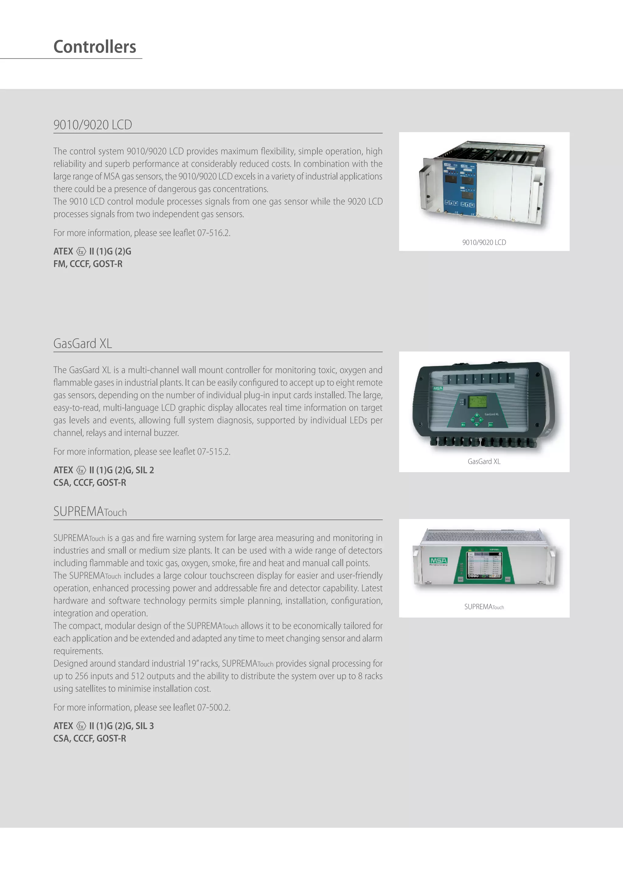 MSA Safety Fixed Gas Detectors & Flame Detectors - Brochure | PDF