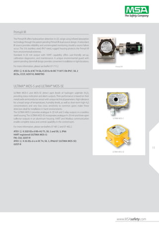 MSA Safety Fixed Gas Detectors & Flame Detectors - Brochure | PDF