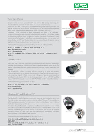 MSA Safety Fixed Gas Detectors & Flame Detectors - Brochure | PDF
