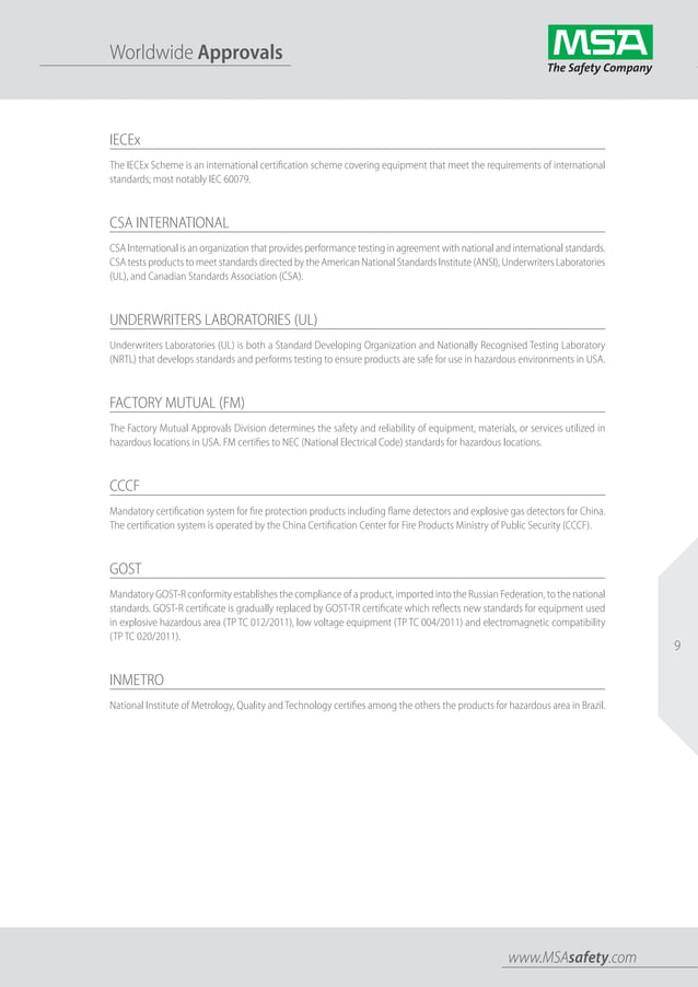 MSA Safety Fixed Gas Detectors & Flame Detectors - Brochure | PDF