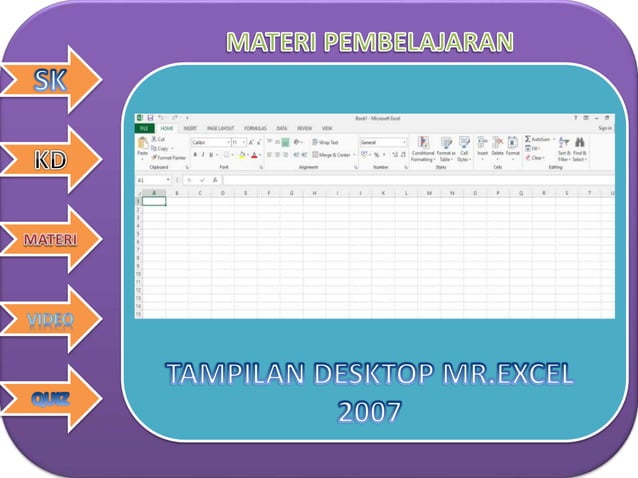 MENU DAN IKON PADA MS.EXCEL | PPTX