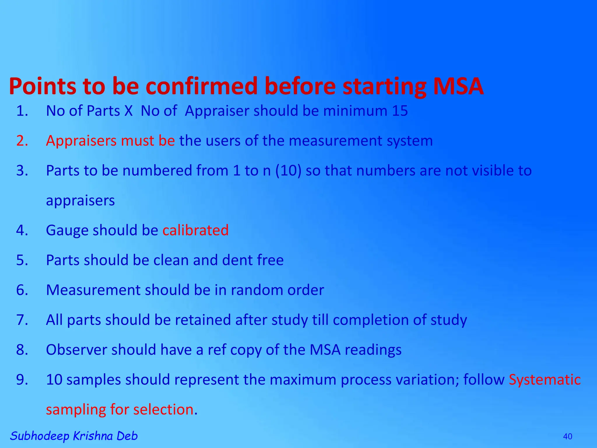 MSA STUDY training presentation for manufacturing | PPT