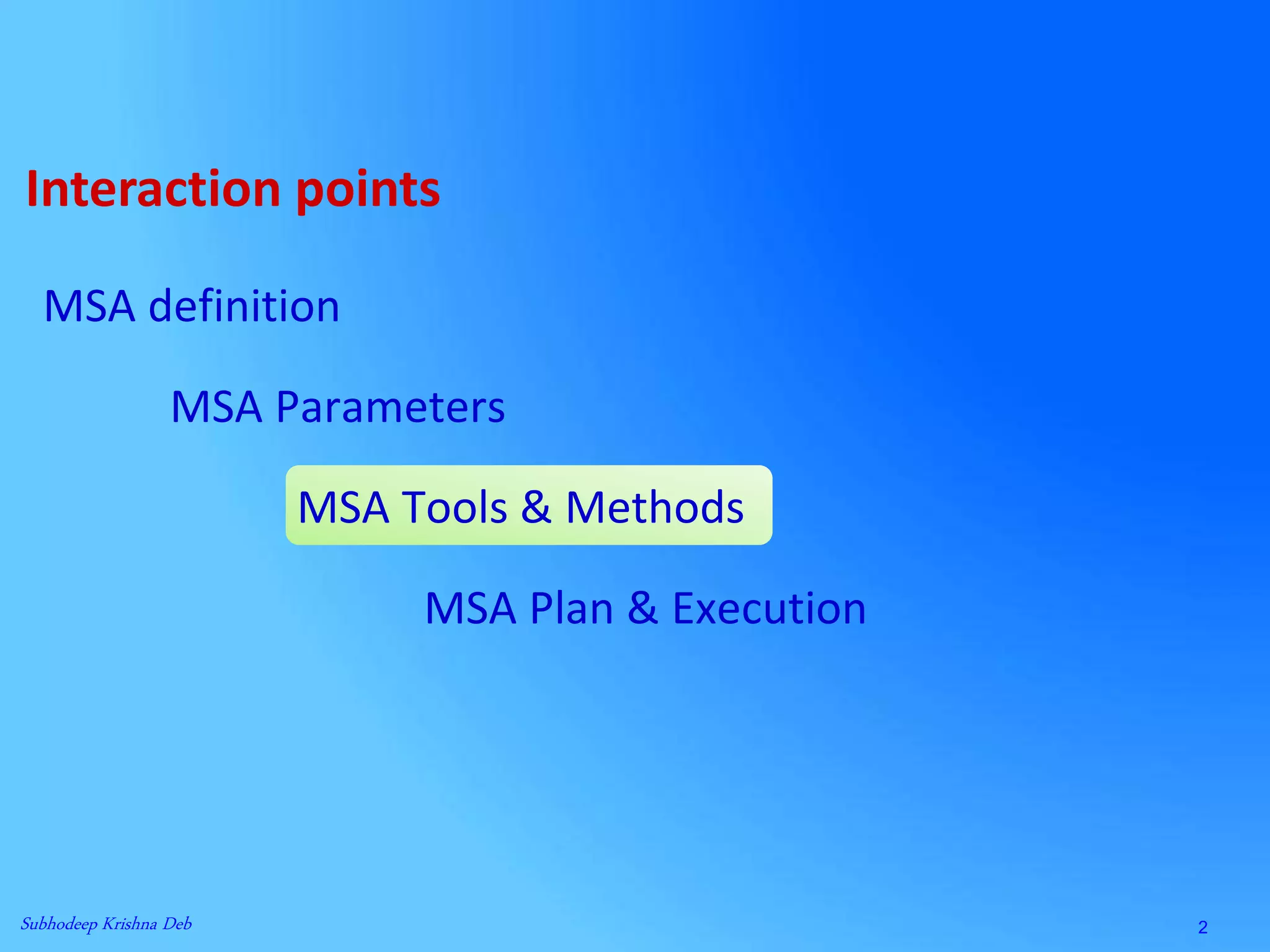 Measurement System Analysis - Module 2 | PPT