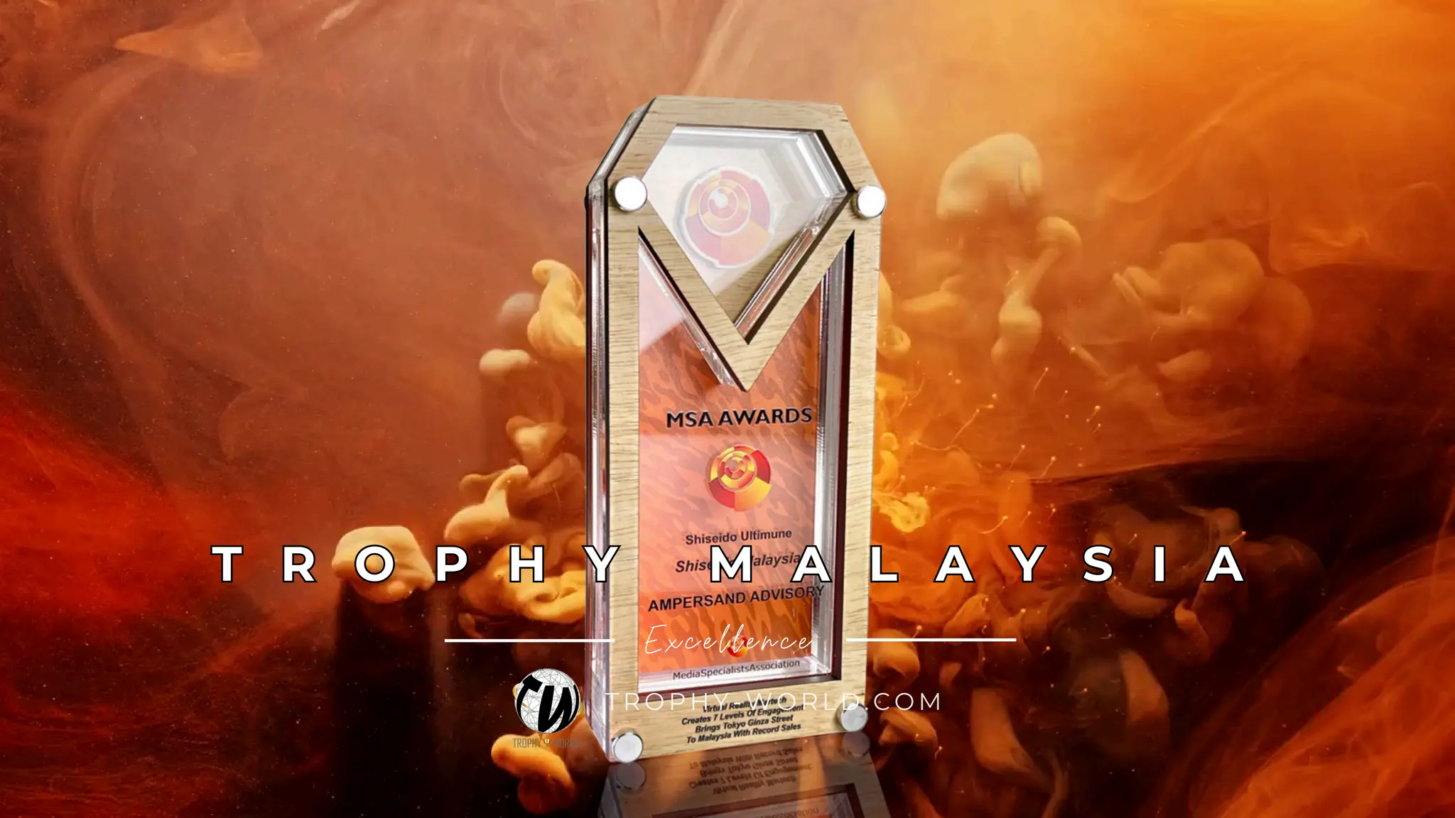 MSA Wooden Trophy Award at Trophy-World Malaysia | Custom Trophies ...