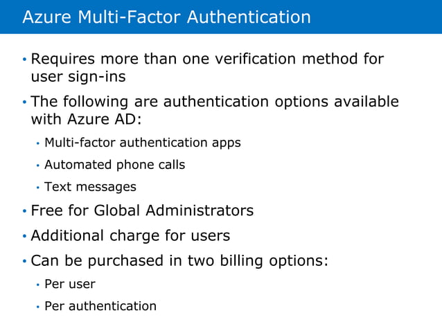 Microsoft Azure Active Directory | PPTX | Cloud Computing | Internet