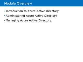 Microsoft Azure Active Directory | PPTX | Cloud Computing | Internet
