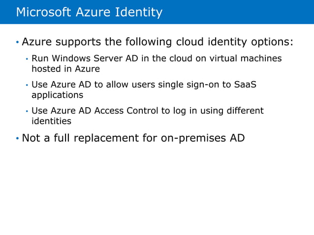 Microsoft Azure Active Directory | PPTX | Cloud Computing | Internet