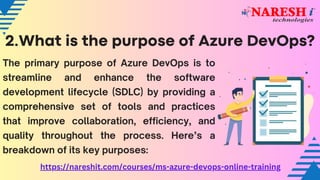 ms azure devops Online Training - NareshIT | PDF