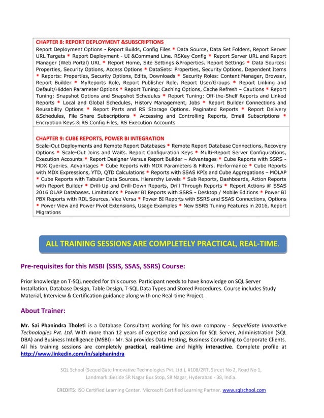 MSBI(SSIS,SSAS,SSRS) LIVE SESSION | PDF | Databases | Computer Software ...