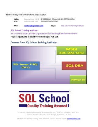 MSBI(SSIS,SSAS,SSRS) LIVE SESSION | PDF | Databases | Computer Software and Applications