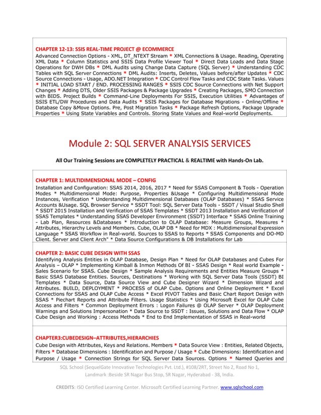 MSBI(SSIS,SSAS,SSRS) LIVE SESSION | PDF | Databases | Computer Software ...