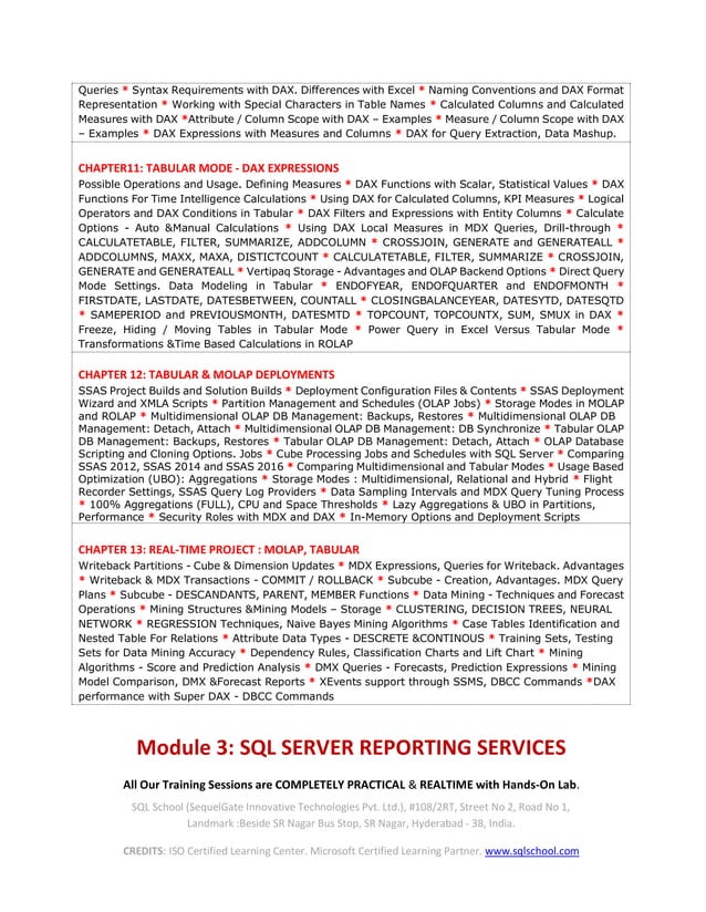 MSBI(SSIS,SSAS,SSRS) LIVE SESSION | PDF | Databases | Computer Software and Applications
