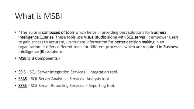 Msbi Architecture | PPT