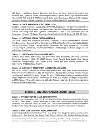 MSBI Classroom Training with Realtime Project | PDF