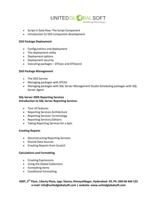 Msbi course content | PDF