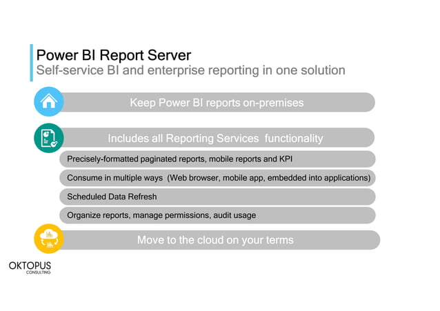 Microsoft BI reporting capabilities (on-prem solutions) Presentation | PPT