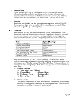 MS BI SSIS Project Portfolio | PDF