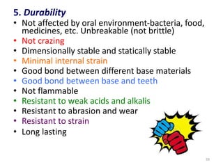 Denture Base Resin | PPTX