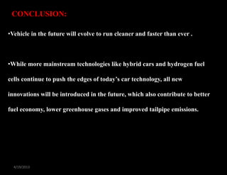 Recent trends In Automobile | PPTX