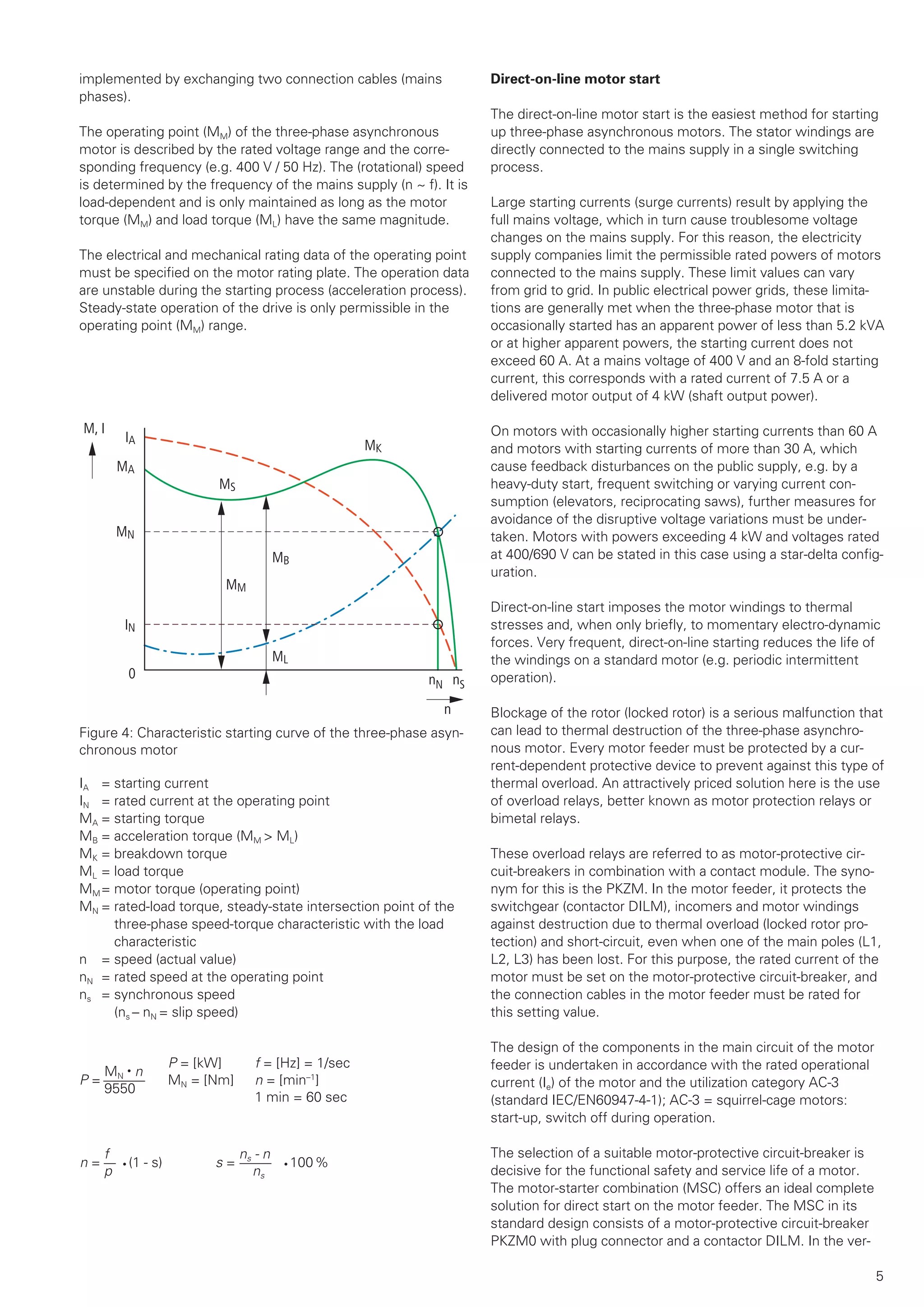 Starting and control of three-phase asynchronous motors | PDF