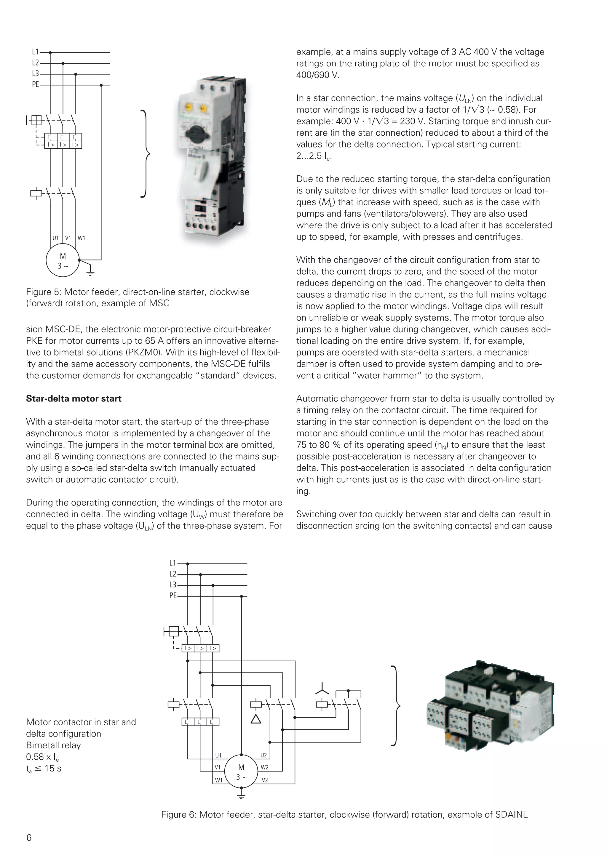 Starting and control of three-phase asynchronous motors | PDF