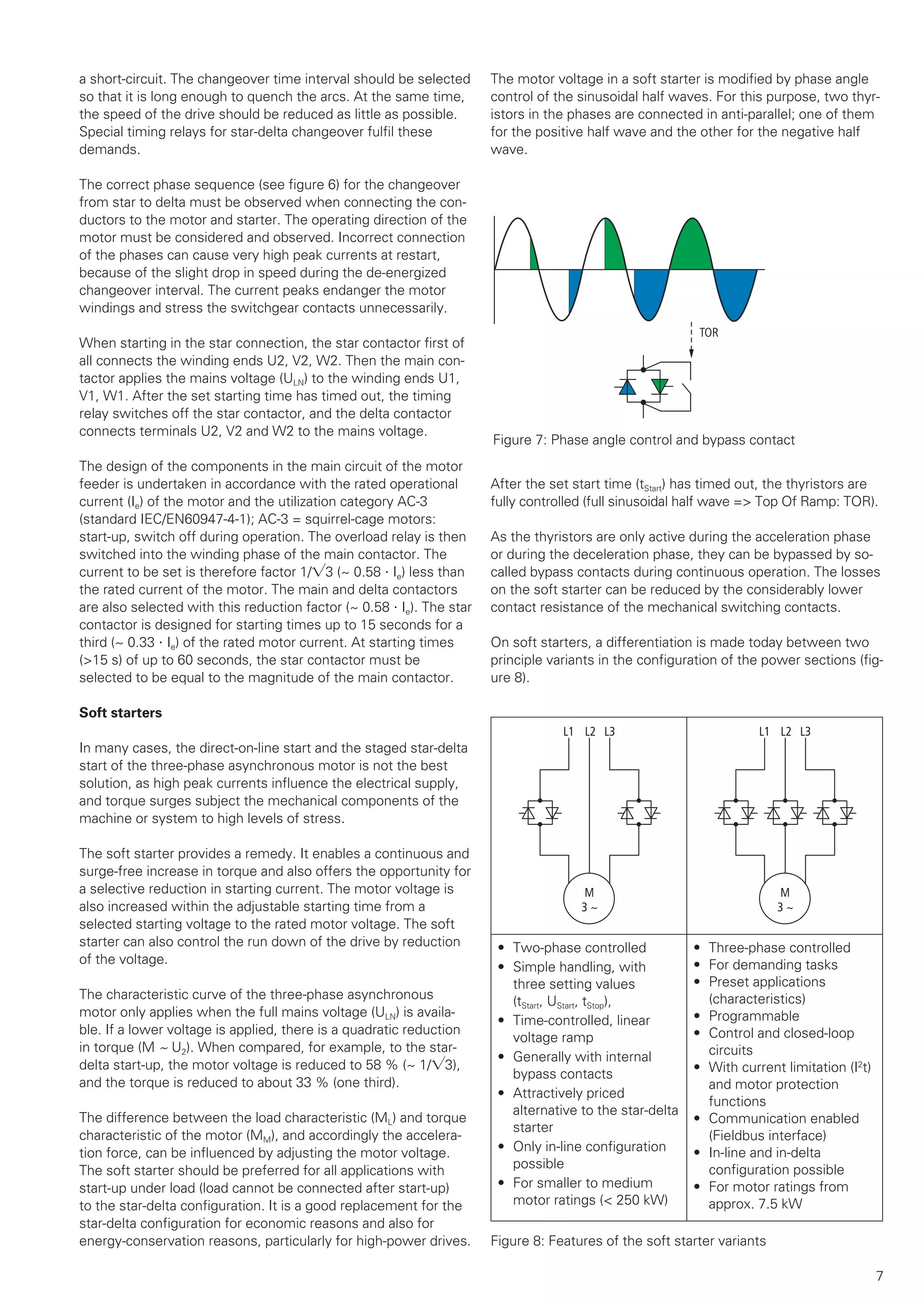 Starting and control of three-phase asynchronous motors | PDF