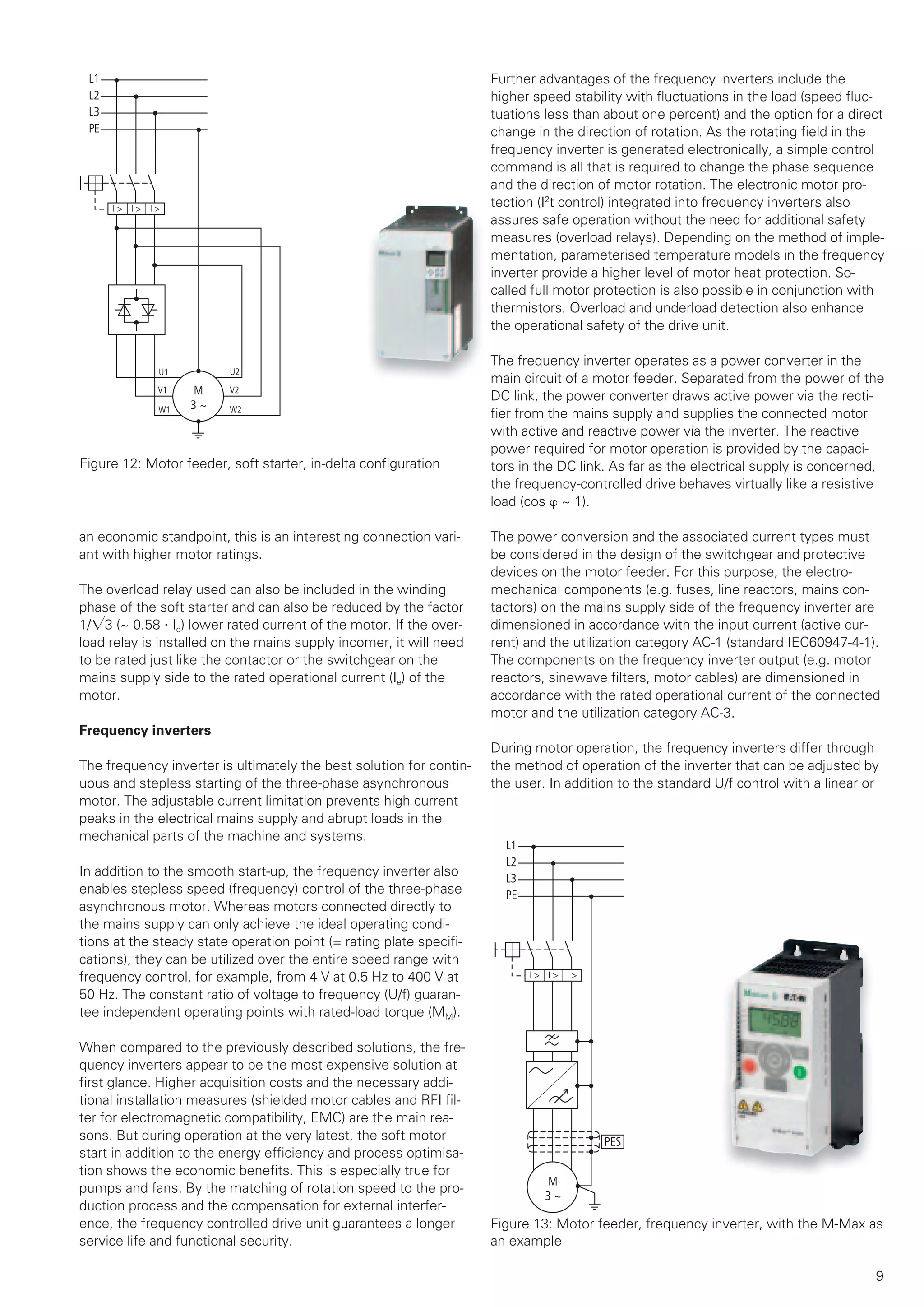 Starting and control of three-phase asynchronous motors | PDF
