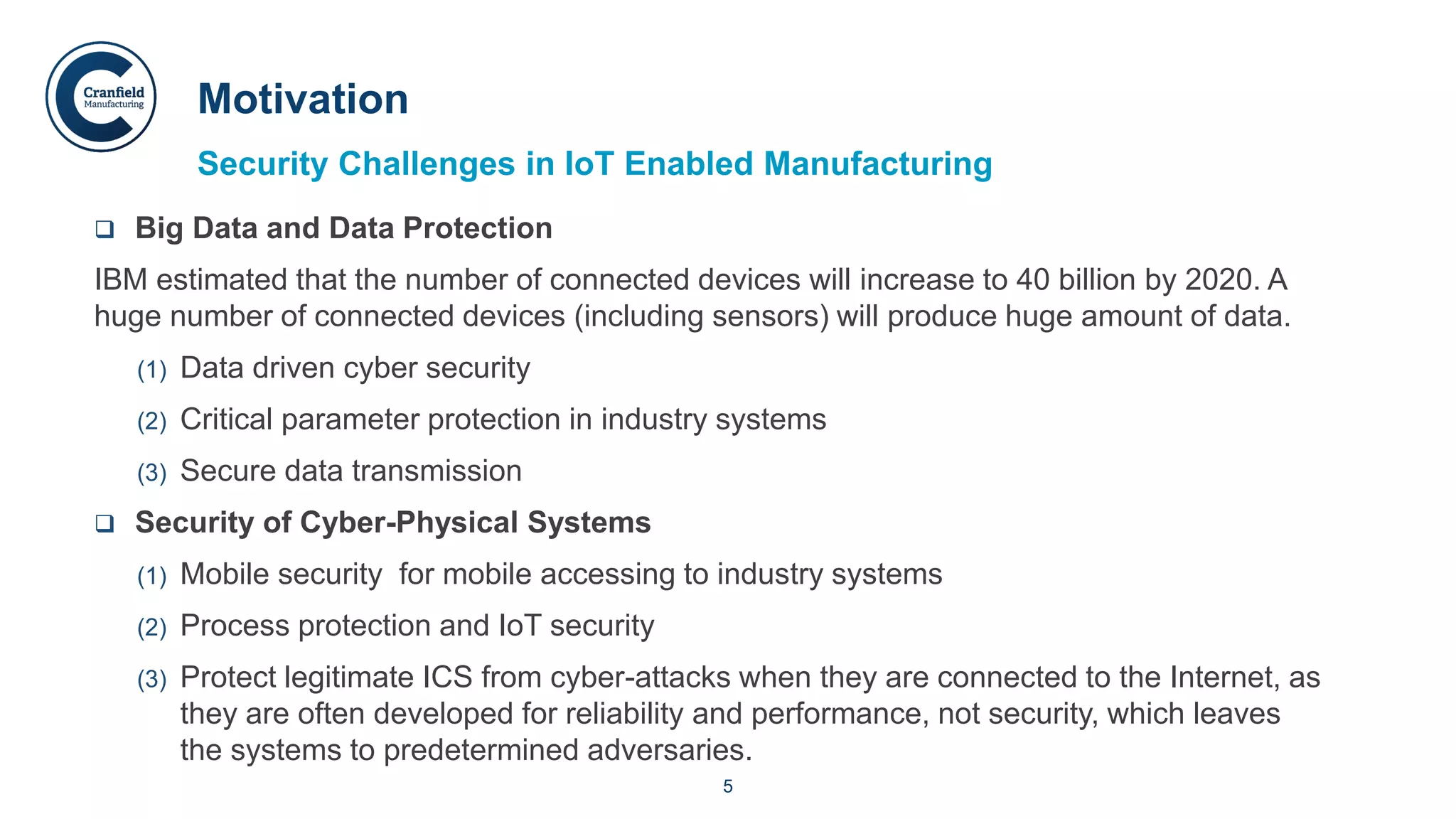 MSc cyber-secure manufacturing | PPT