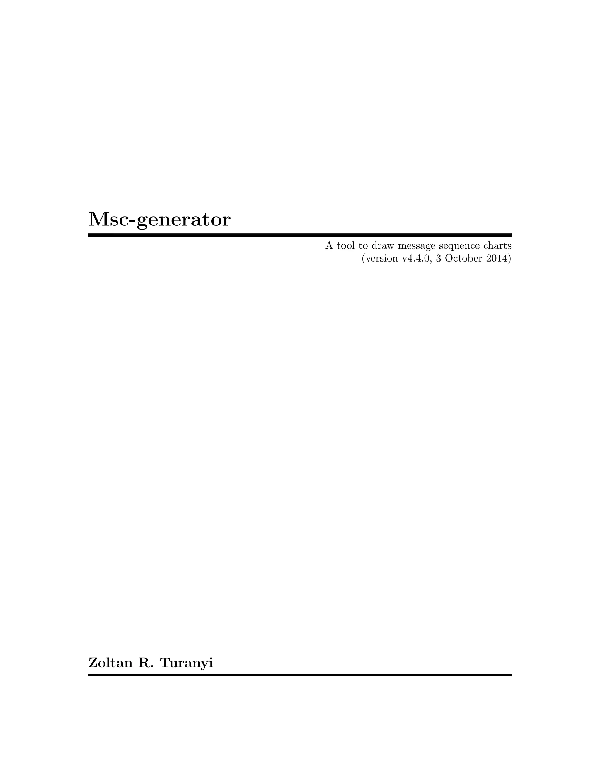 MSC Generator | PDF