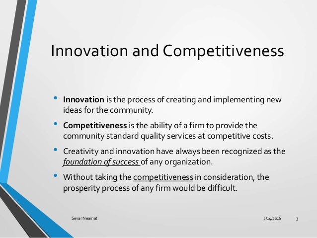 Factors affecting innovation and competitiveness in Northern Iraq con…