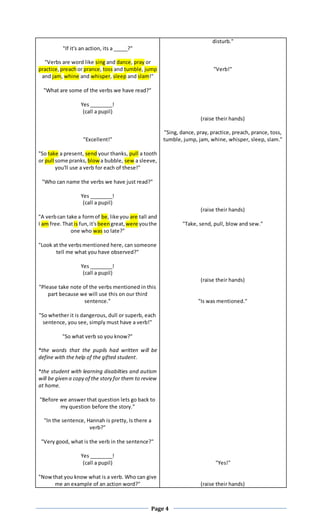 Detailed Lesson Plan in English 2 (Verbs) | DOCX