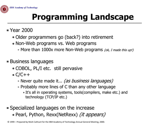 Java programming for the mainframe - Not just technology | PPT