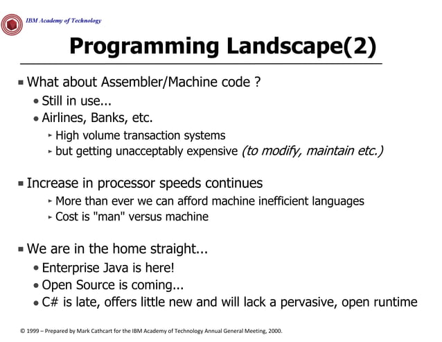 Java programming for the mainframe - Not just technology | PPT
