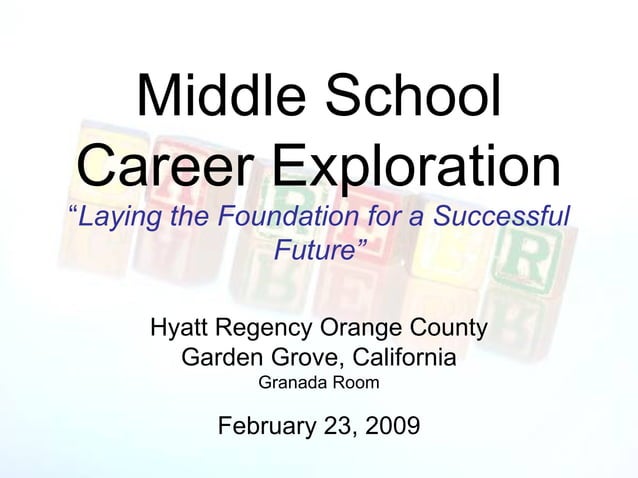 Middle School Career Exploration | PPT