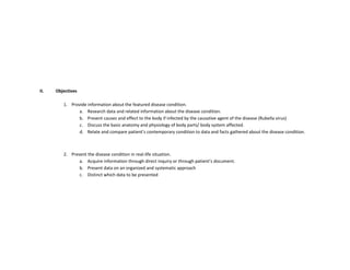 Med-Surg Case Presentation german measles | DOCX