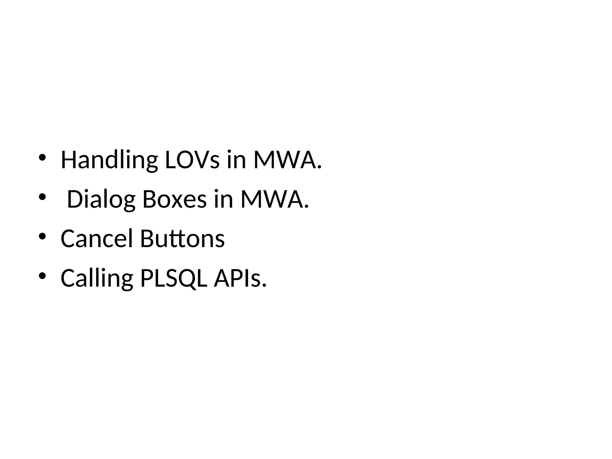Basics of R12 Oracle MWA/MSCA with steps | PPT