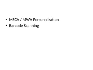 Basics of R12 Oracle MWA/MSCA with steps | PPT
