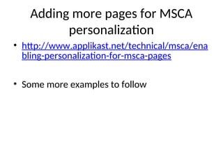 Basics of R12 Oracle MWA/MSCA with steps | PPT